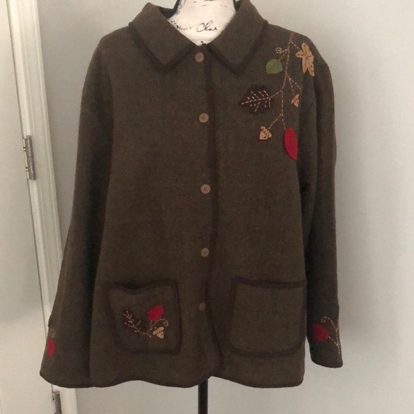 Fashion Bug | Jackets & Coats | Fall Theme Button Front Jacket Felted ...